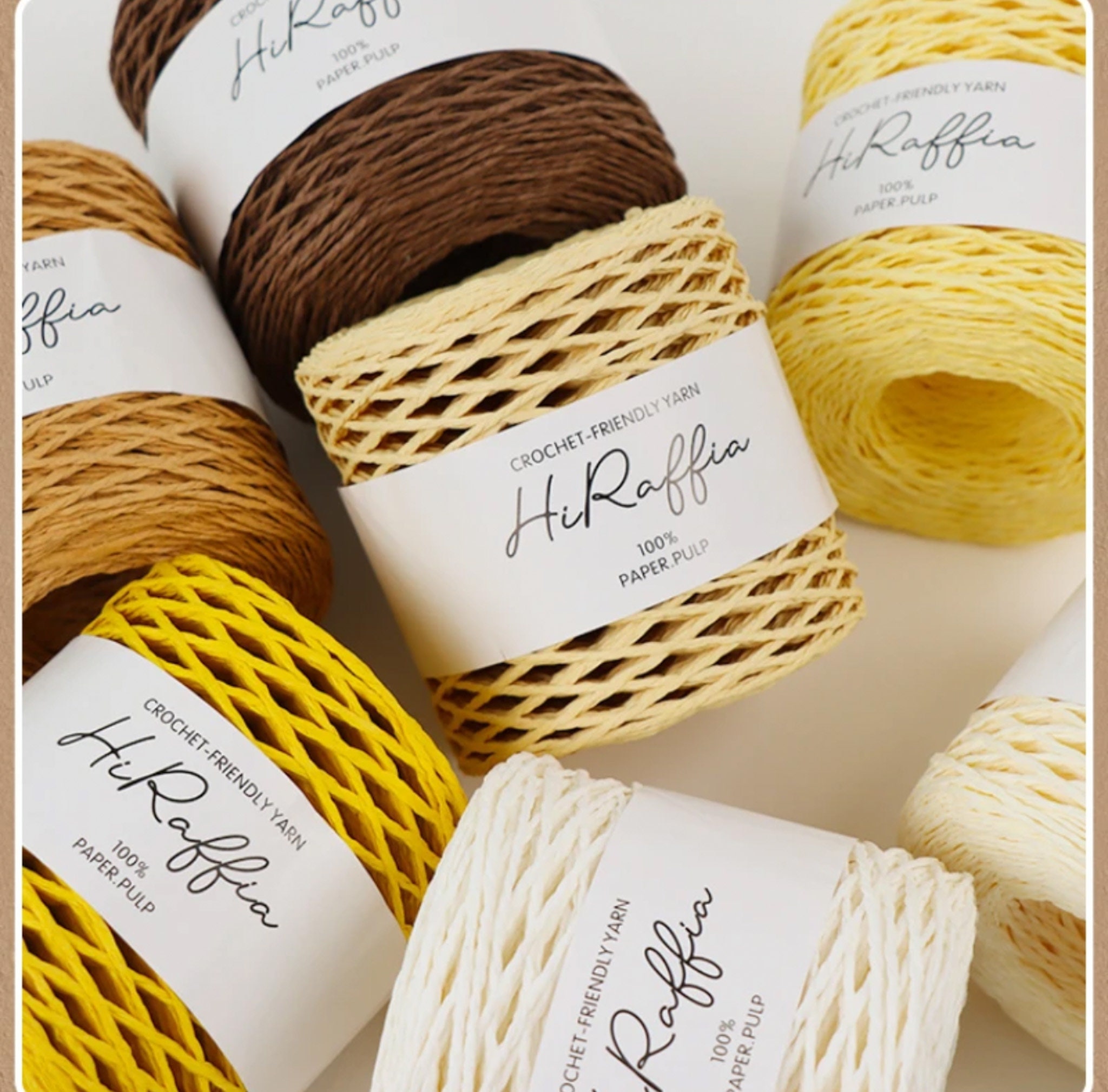 Rayon Raffia Straw Yarn Matte Colors Cotton / Bamboo Blend - Etsy