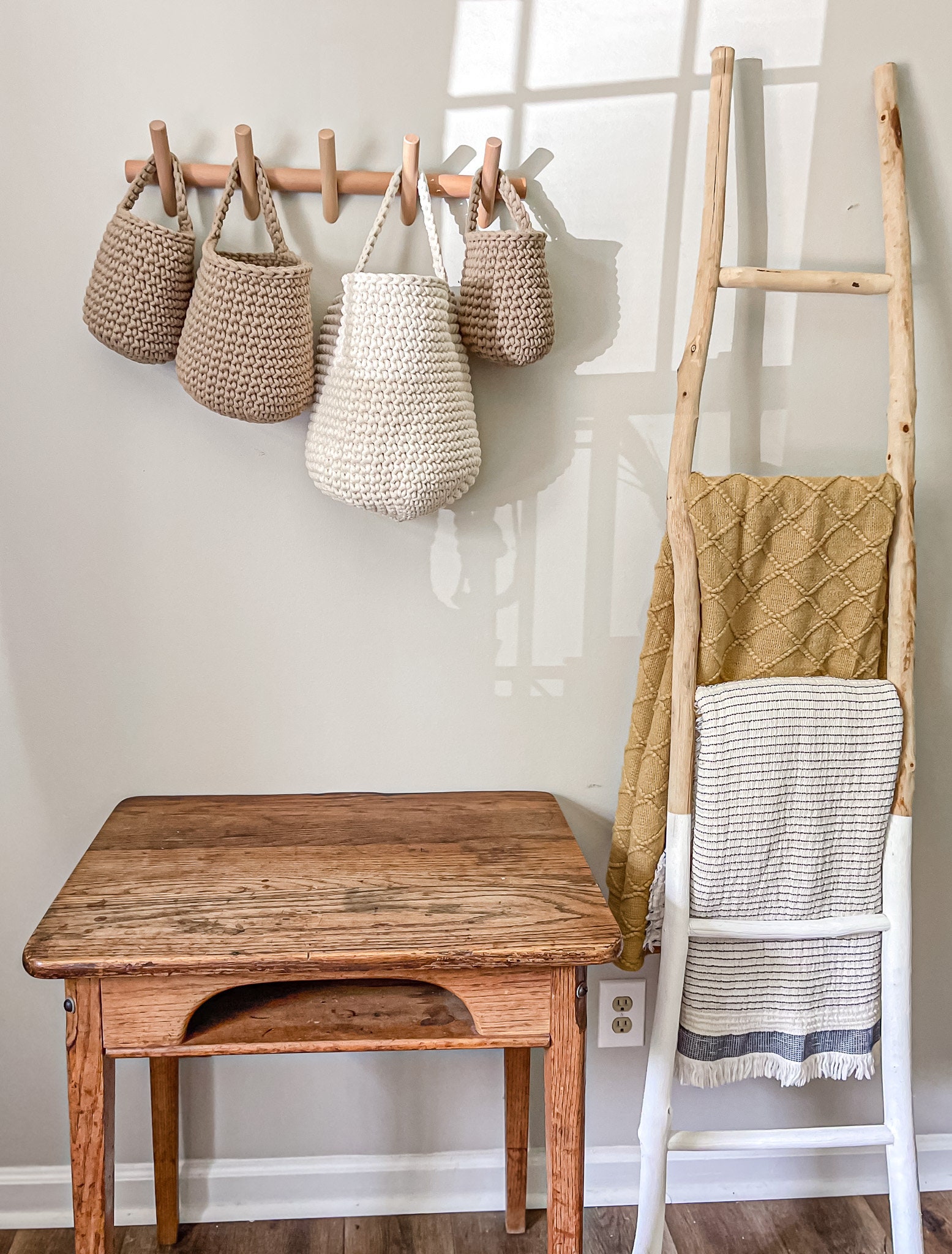 Crochet PATTERN Hanging Belly Baskets - PATTERN ONLY - 3 Sizes. Small ...