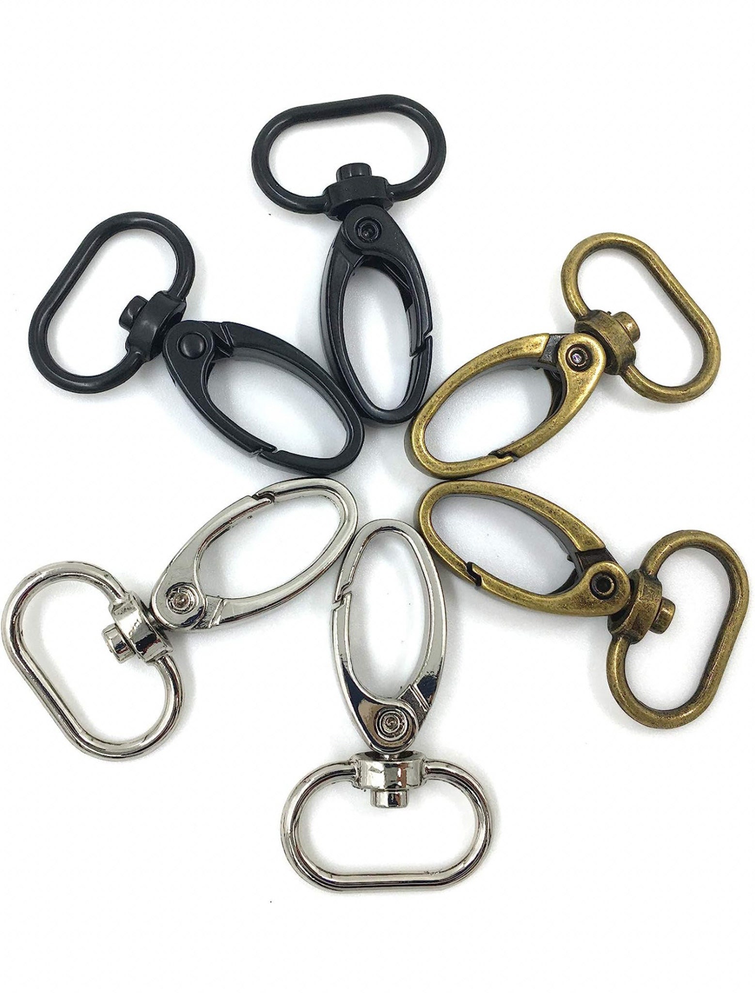 Swivel Oval Lobster Clasp, Snap Clasp 25mm set of 2 4 Colors - Etsy