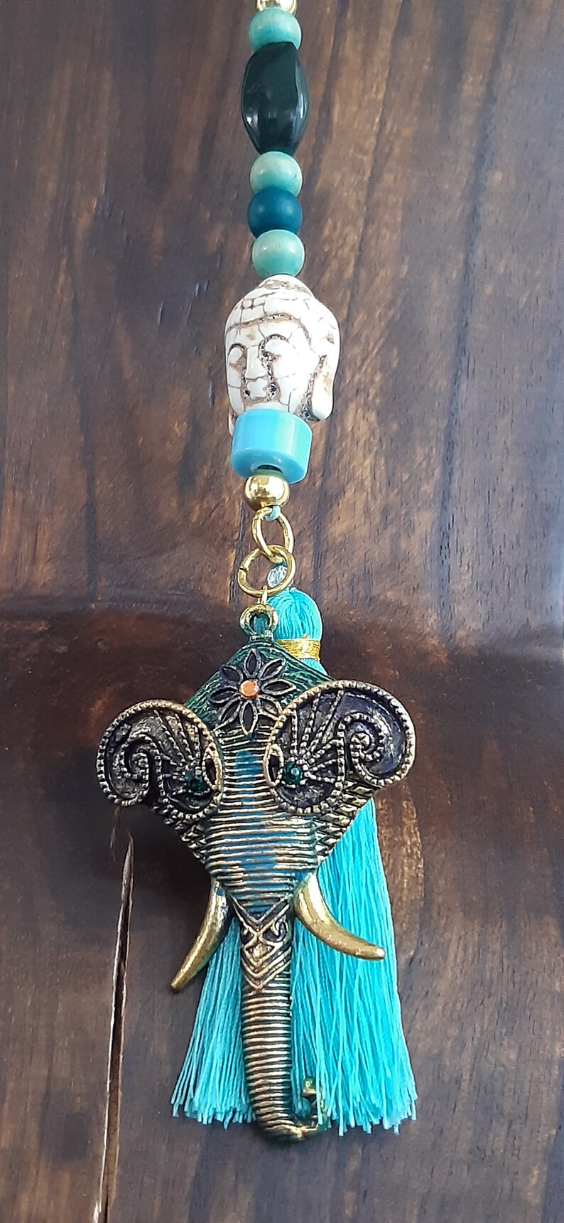 Zen Suspension Elephant Garland Turquoise Orange Gold Trendy Decor Boho ...