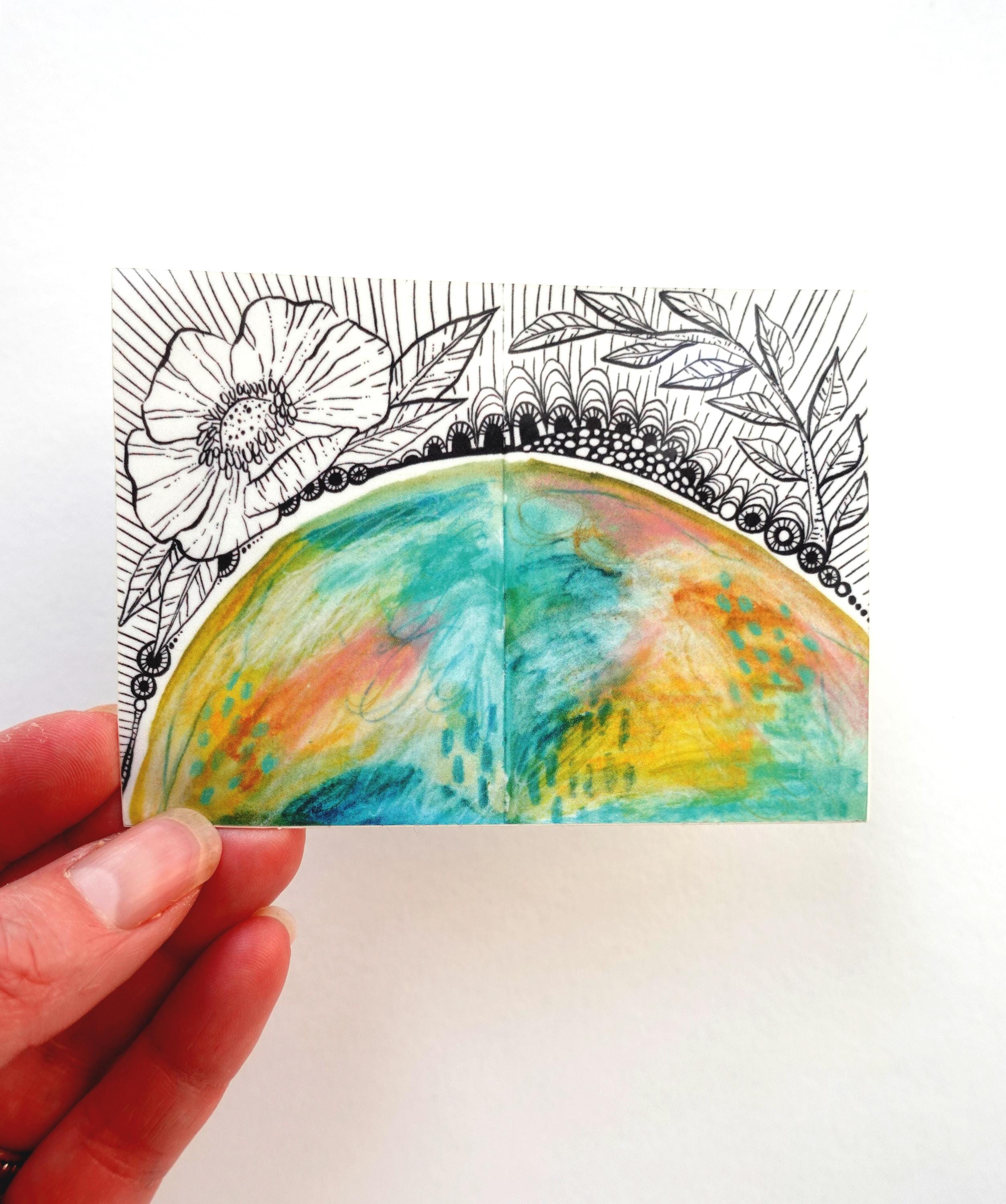 Art PRINT & STICKER Pack, Vinyl Glossy Waterproof Mandala Sticker and ...