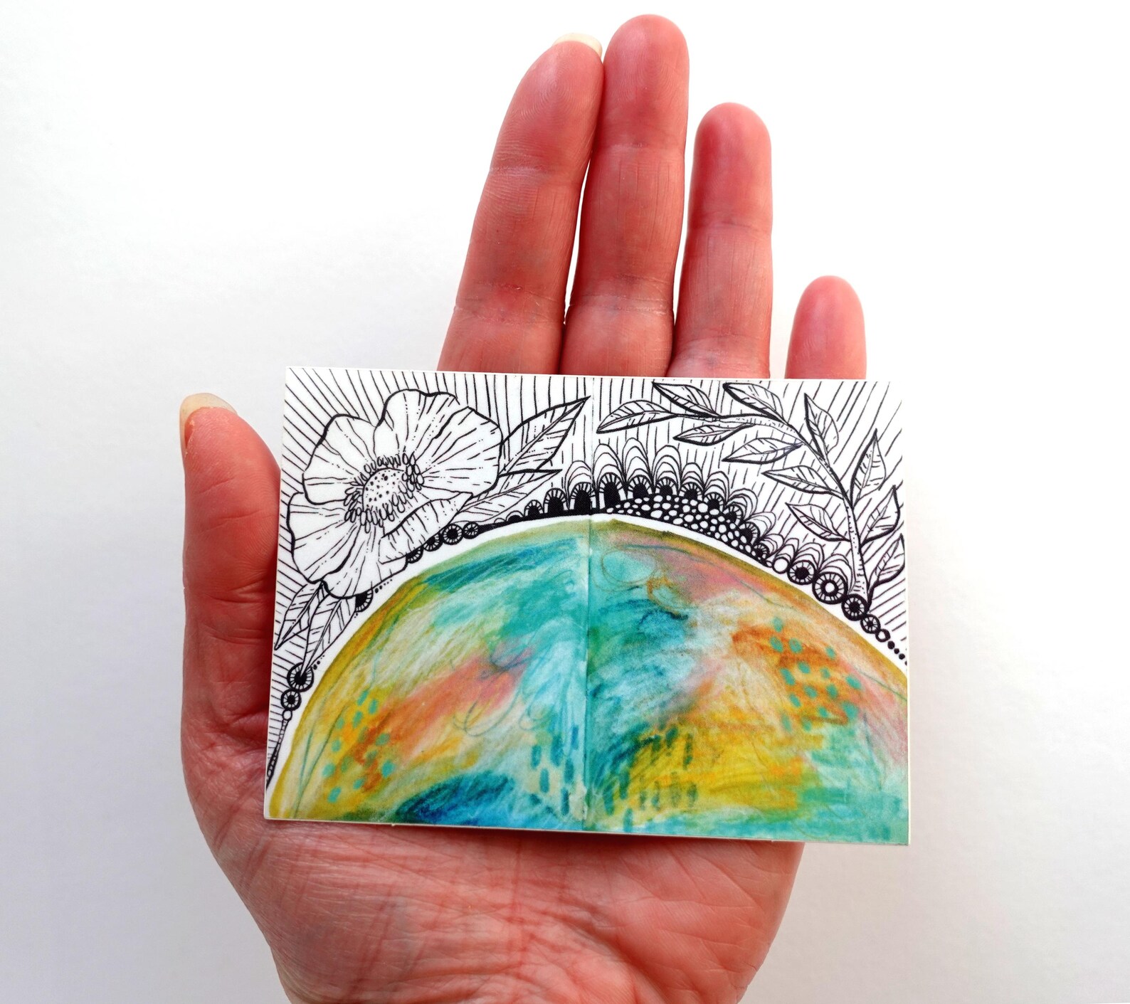 Art PRINT & STICKER Pack, Vinyl Glossy Waterproof Mandala Sticker and ...