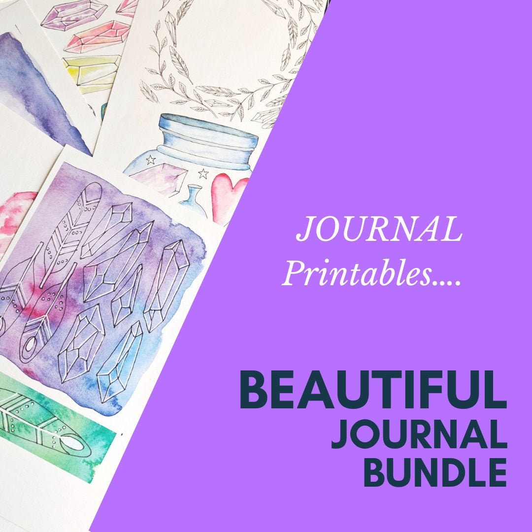 Printable Stickers, the Beautiful Journal Bundle by Sacredwildsoul ...