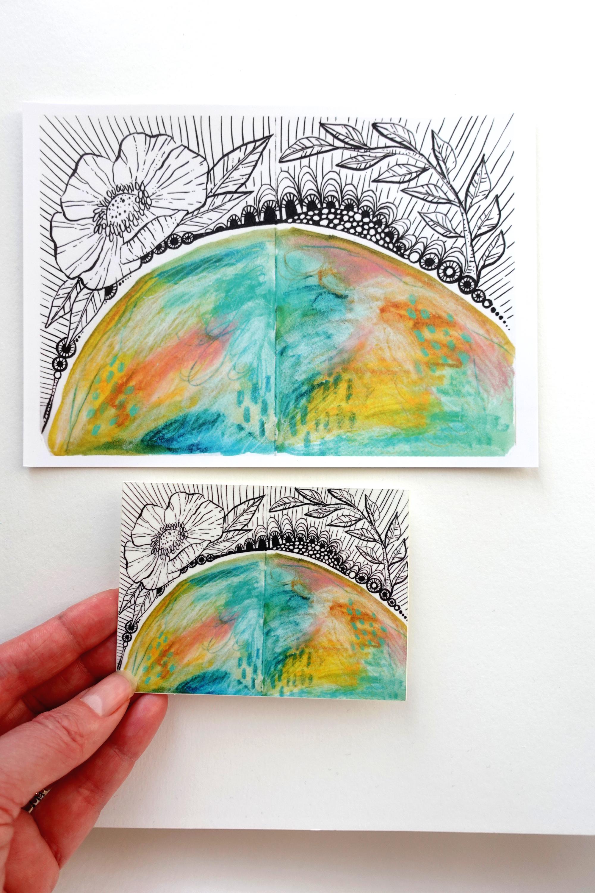 Art PRINT & STICKER Pack, Vinyl Glossy Waterproof Mandala Sticker and ...