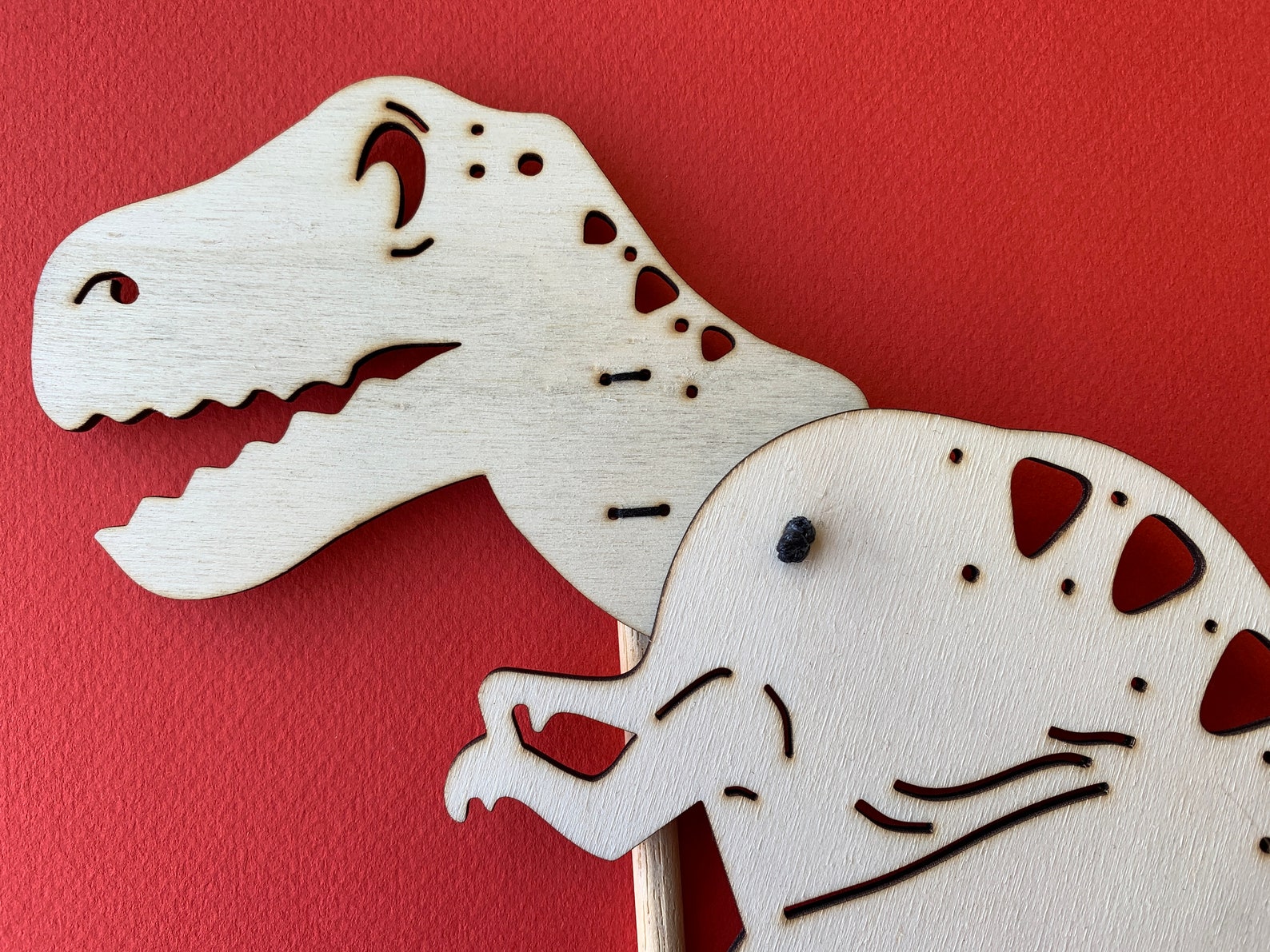 T-rex Dinosaur Shadow Puppet, Wooden Laser Cut - Etsy