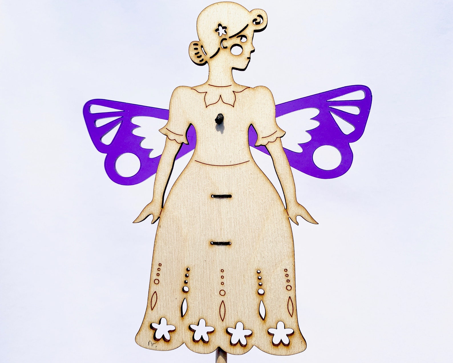 Fairy Shadow Puppet corte láser de madera - Etsy España