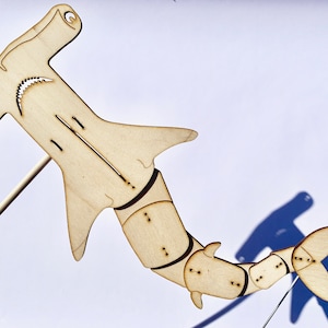 Hammerhead Shark Shadow Puppet, Wooden Laser Cut - Etsy