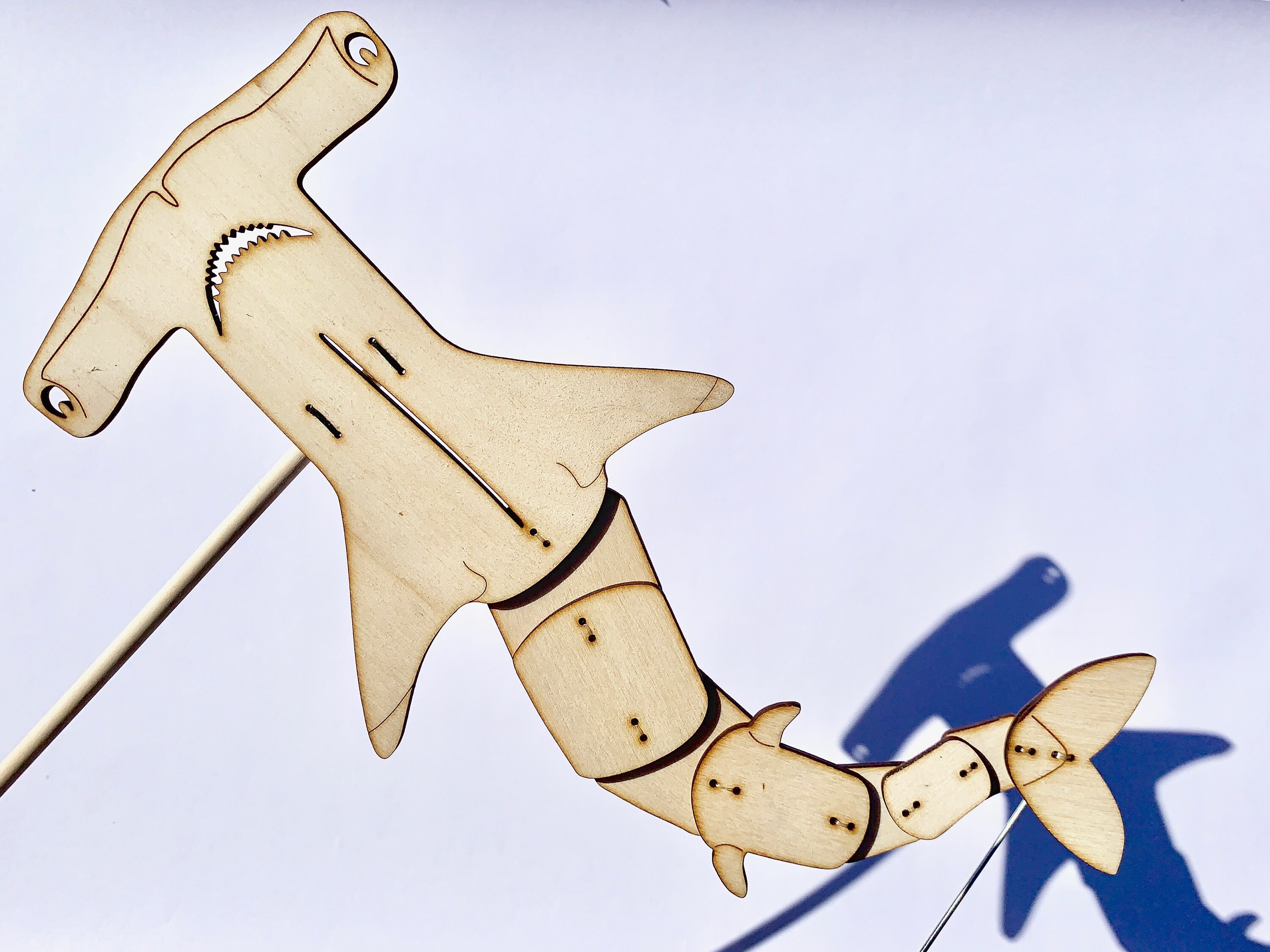 Hammerhead Shark Shadow Puppet, Wooden Laser Cut - Etsy