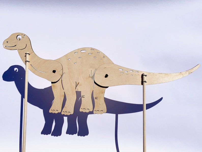 Brontosaurus Shadow Puppet, Wooden Laser Cut - Etsy