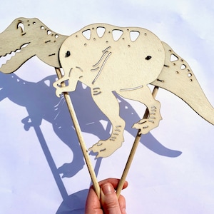 T-rex Dinosaur Shadow Puppet, Wooden Laser Cut - Etsy