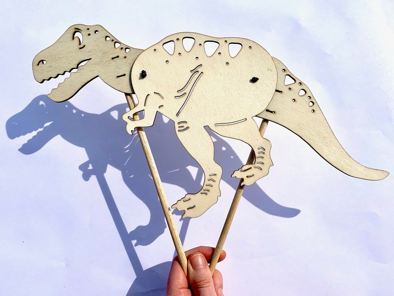 T-rex Dinosaur Shadow Puppet, Wooden Laser Cut - Etsy