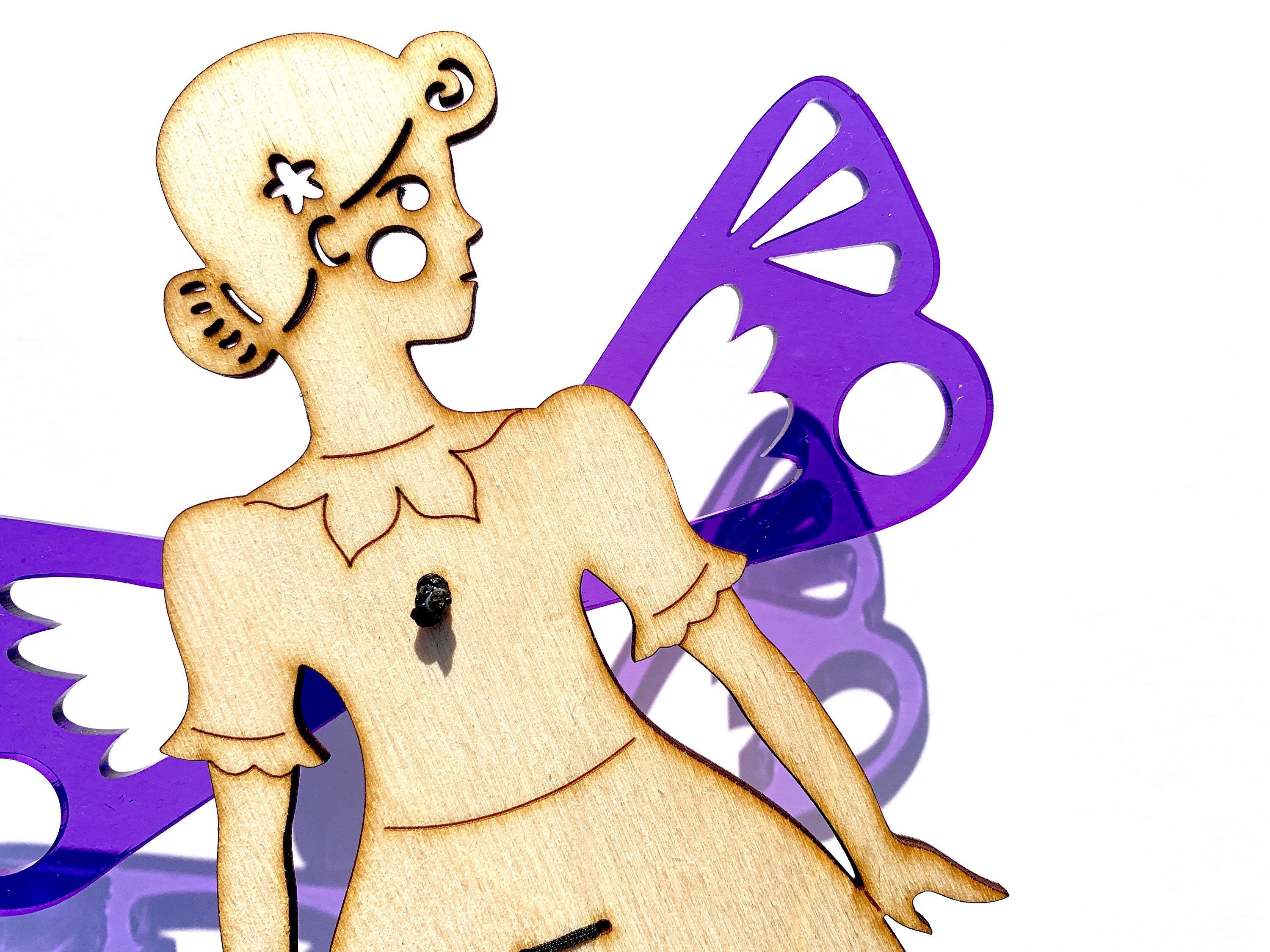 Fairy Shadow Puppet, Wooden Laser Cut - Etsy