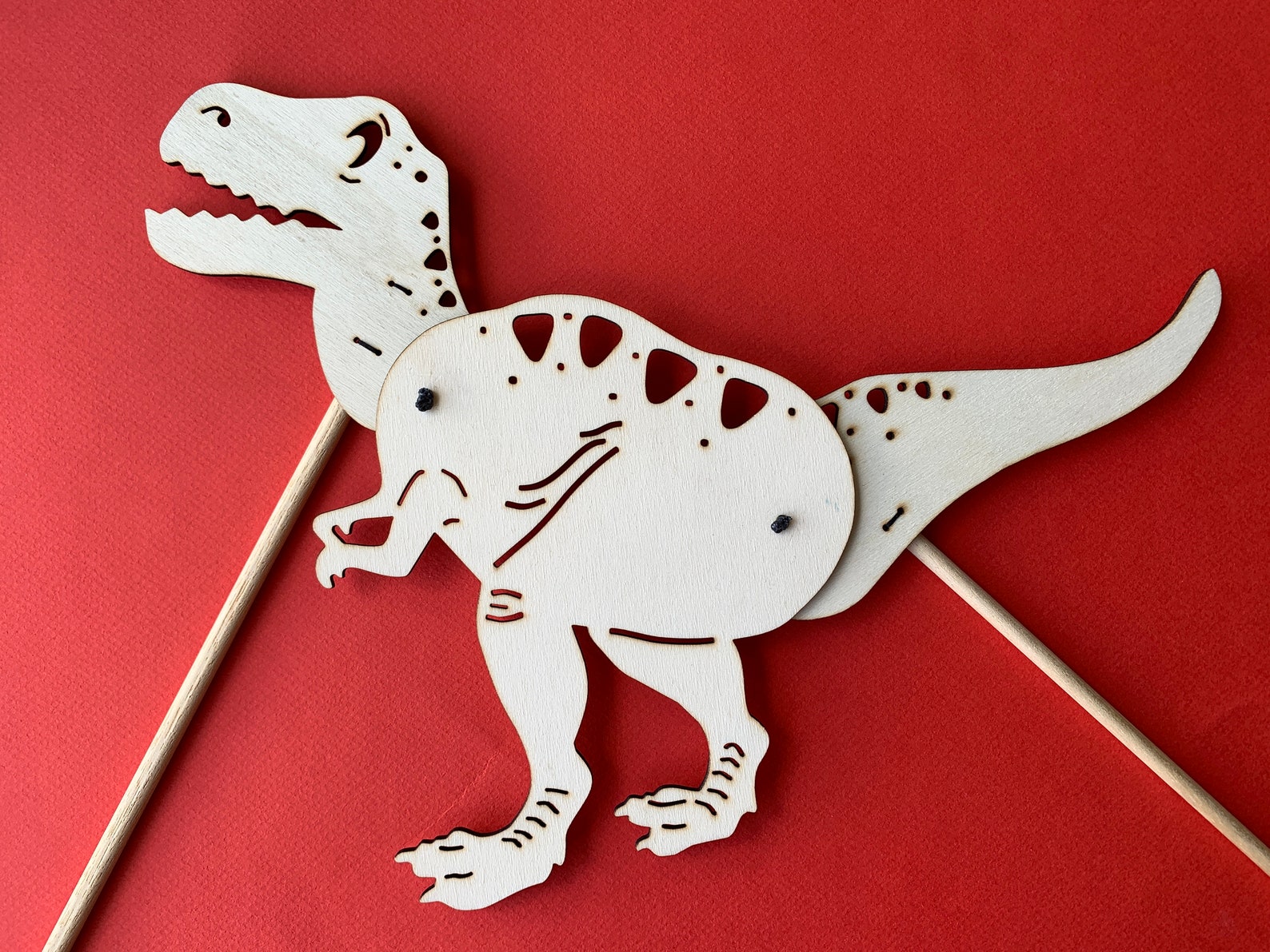 T-rex Dinosaur Shadow Puppet, Wooden Laser Cut - Etsy