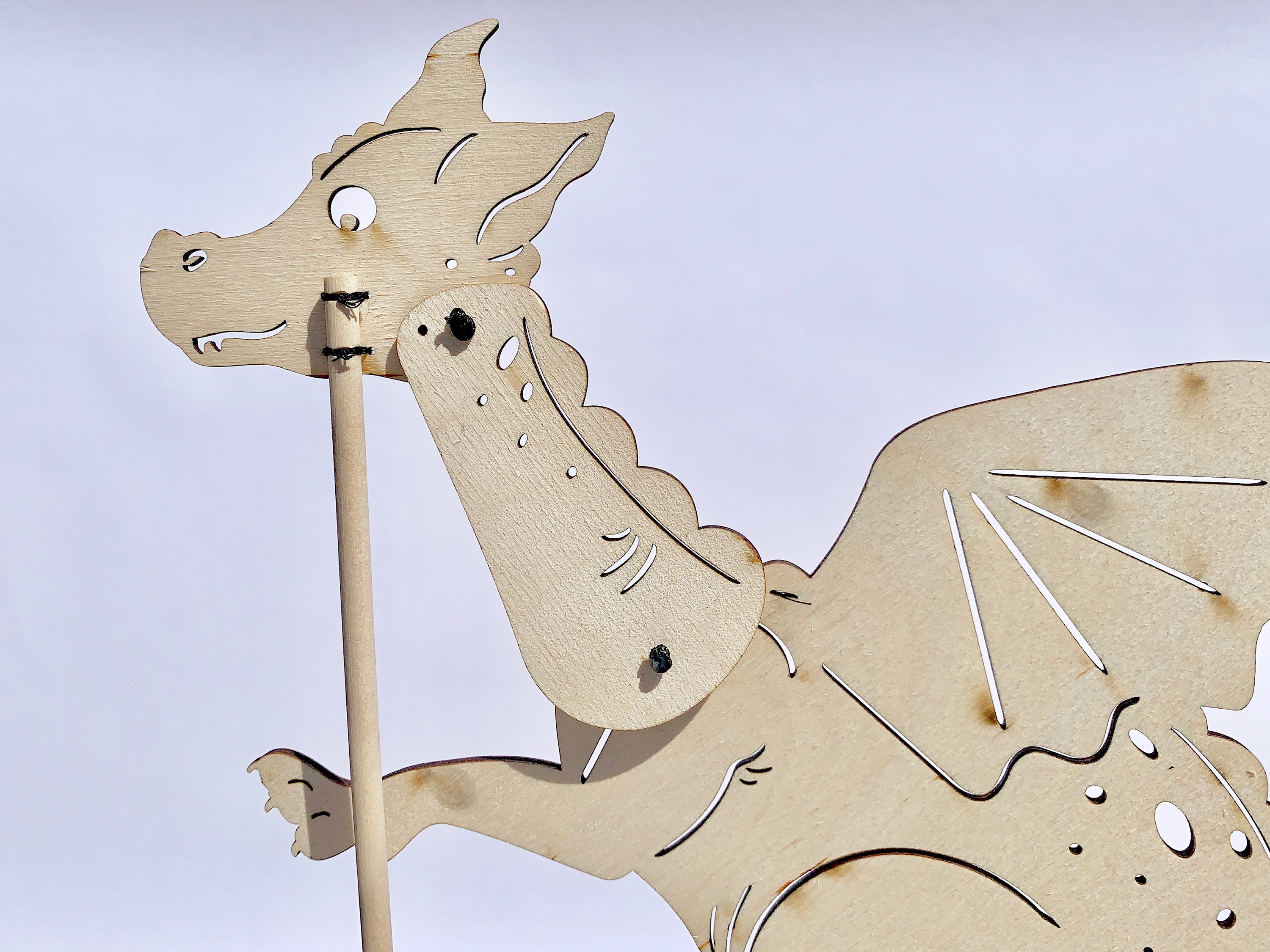 Dragon Shadow Puppet Wooden Laser Cut - Etsy