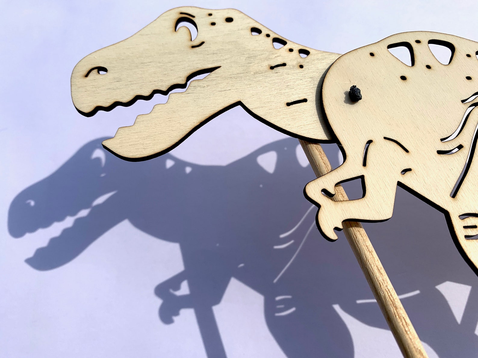 T-rex Dinosaur Shadow Puppet, Wooden Laser Cut - Etsy