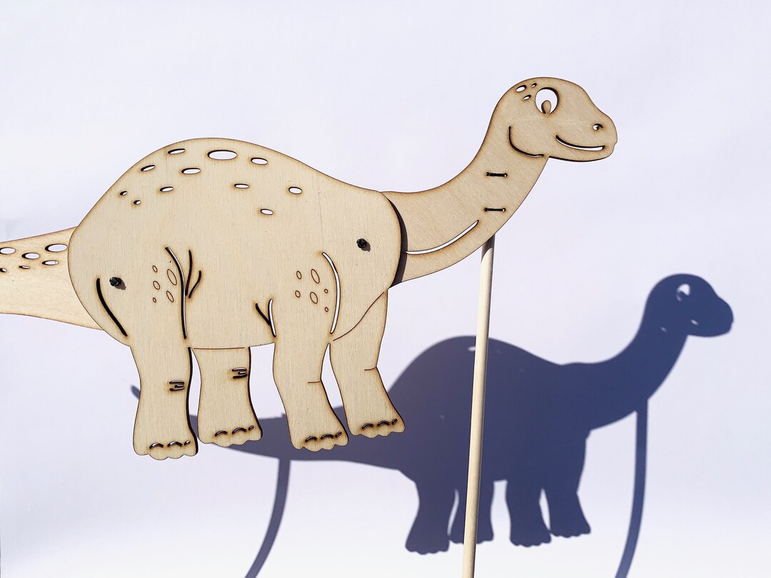 Brontosaurus Shadow Puppet, Wooden Laser Cut - Etsy