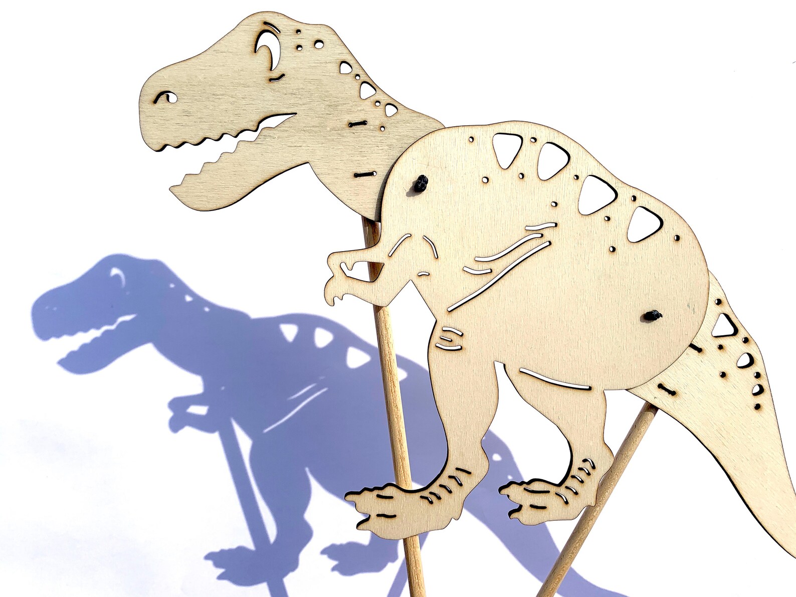 T-rex Dinosaur Shadow Puppet, Wooden Laser Cut - Etsy