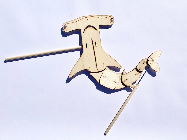 Hammerhead Shark Shadow Puppet, Wooden Laser Cut - Etsy
