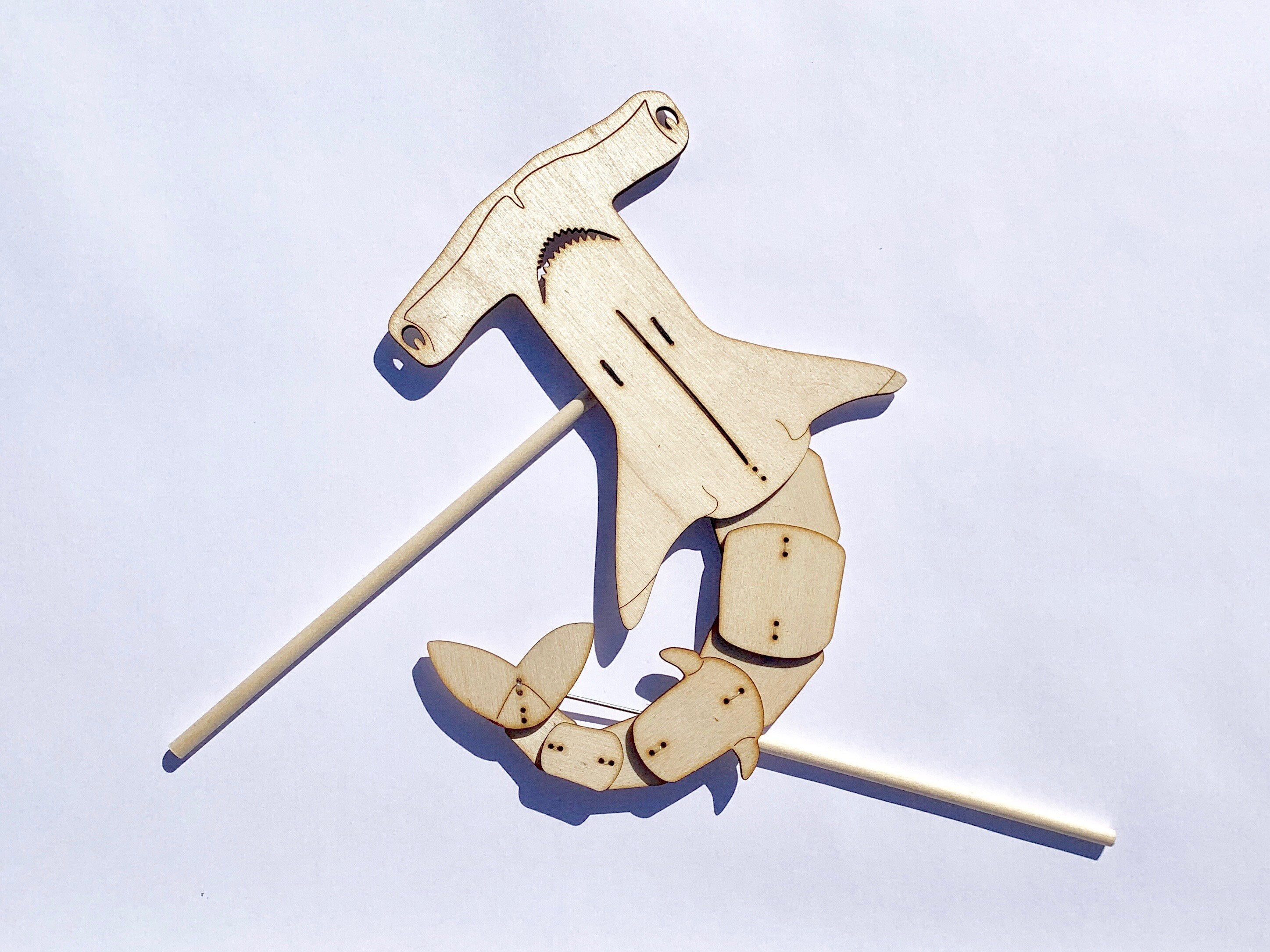 Hammerhead Shark Shadow Puppet, Wooden Laser Cut - Etsy