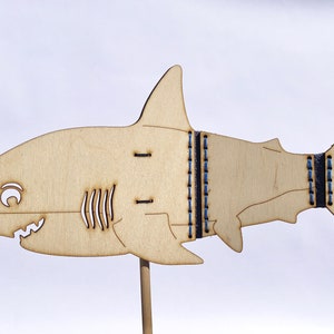 Great White Shark Shadow Puppet, Wooden Laser Cut - Etsy