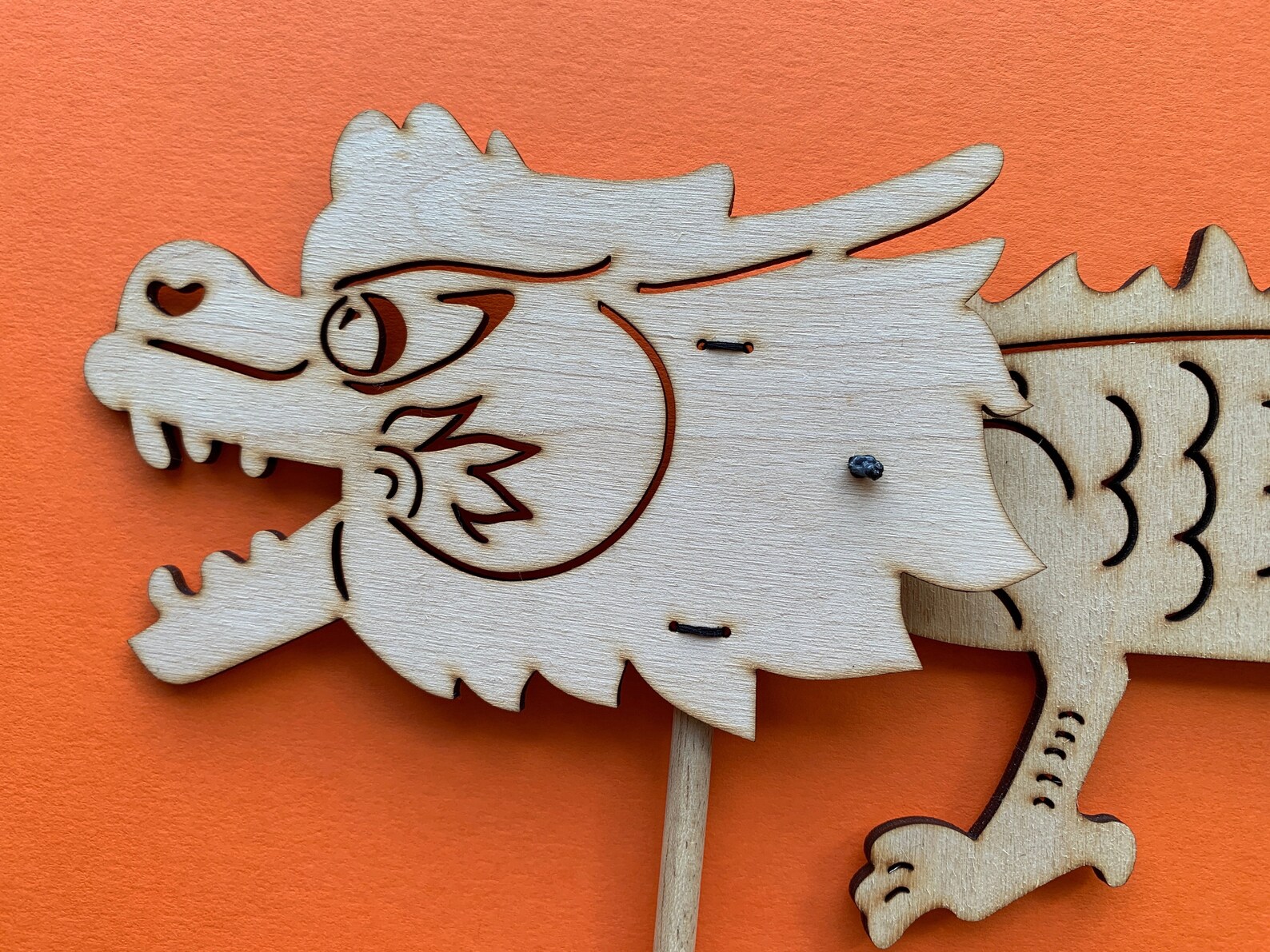 Chinese Dragon Shadow Puppet - Wooden Laser Cut - Etsy