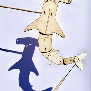 Hammerhead Shark Shadow Puppet, Wooden Laser Cut - Etsy