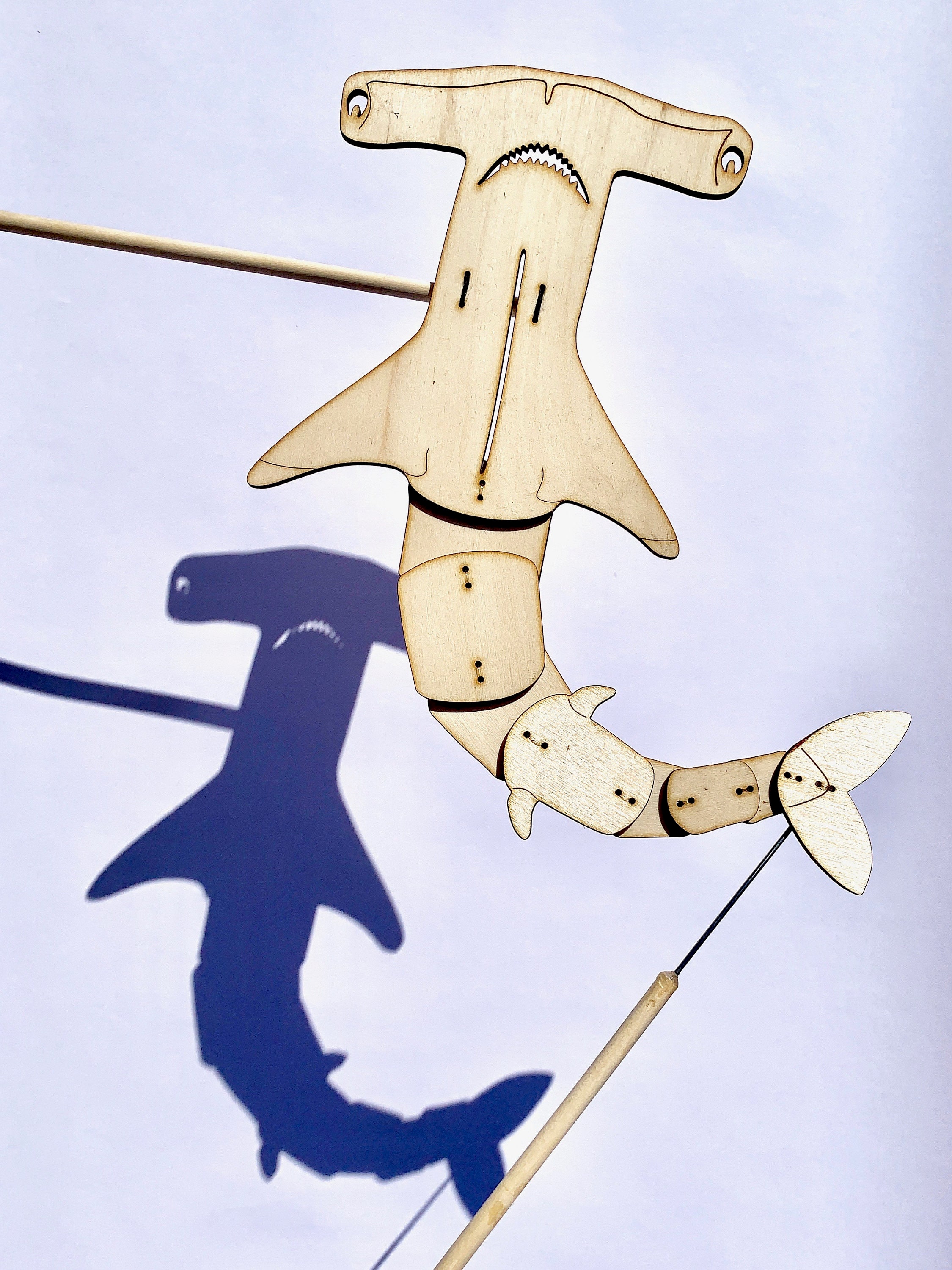 Hammerhead Shark Shadow Puppet, Wooden Laser Cut - Etsy