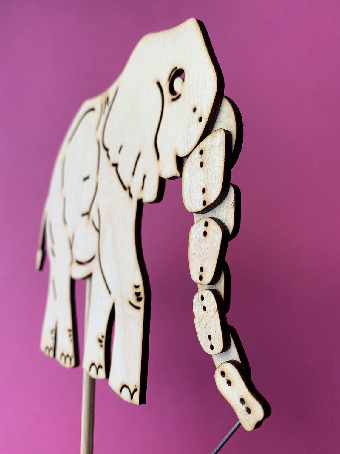 Elephant Shadow Puppet Wooden Laser Cut - Etsy UK