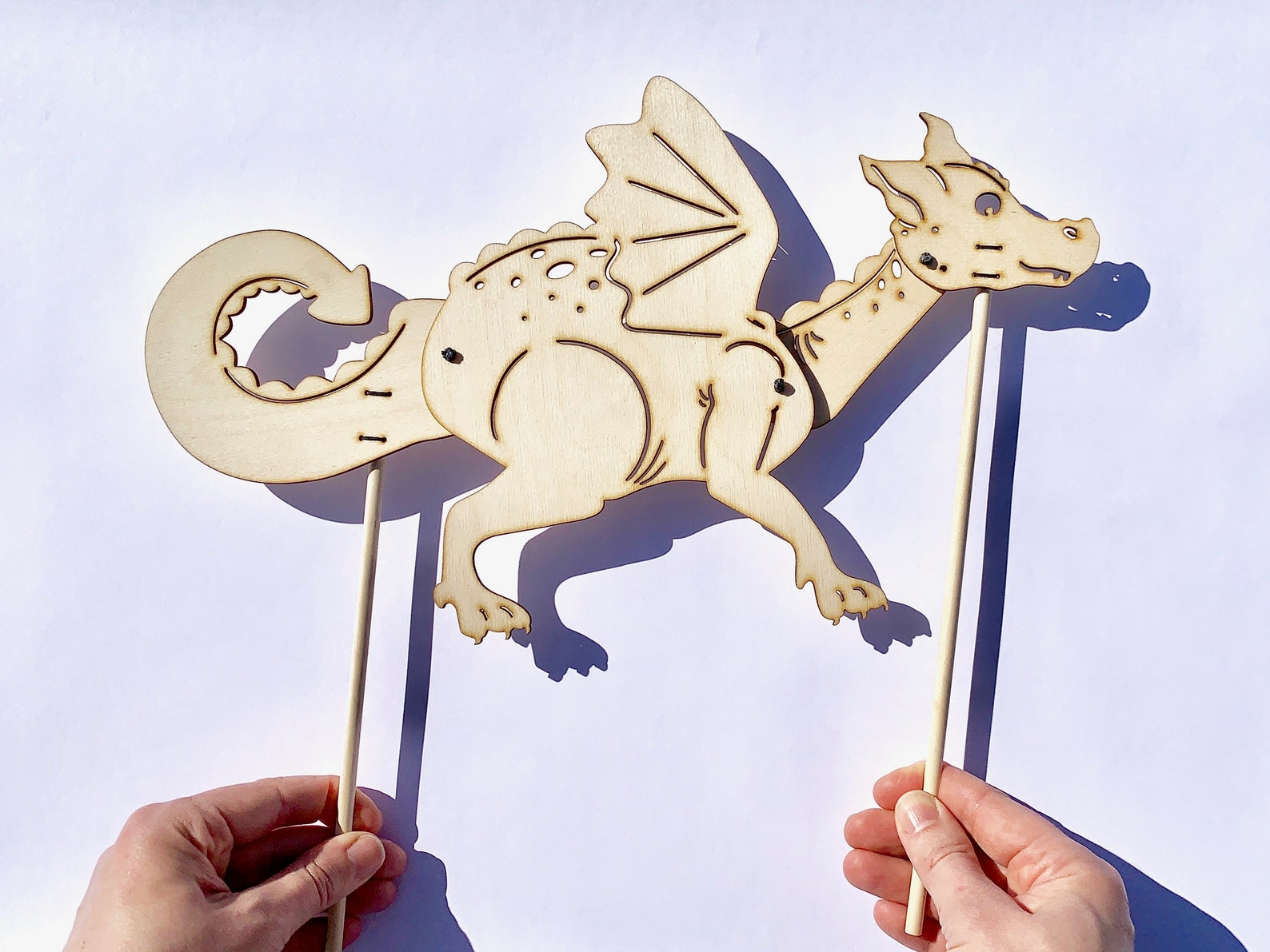 Dragon Shadow Puppet Wooden Laser Cut - Etsy
