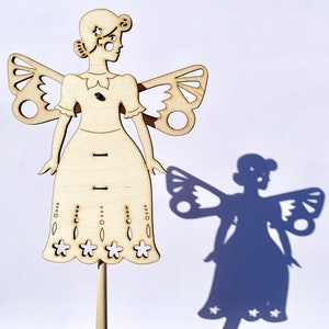 Fairy Shadow Puppet, Wooden Laser Cut - Etsy