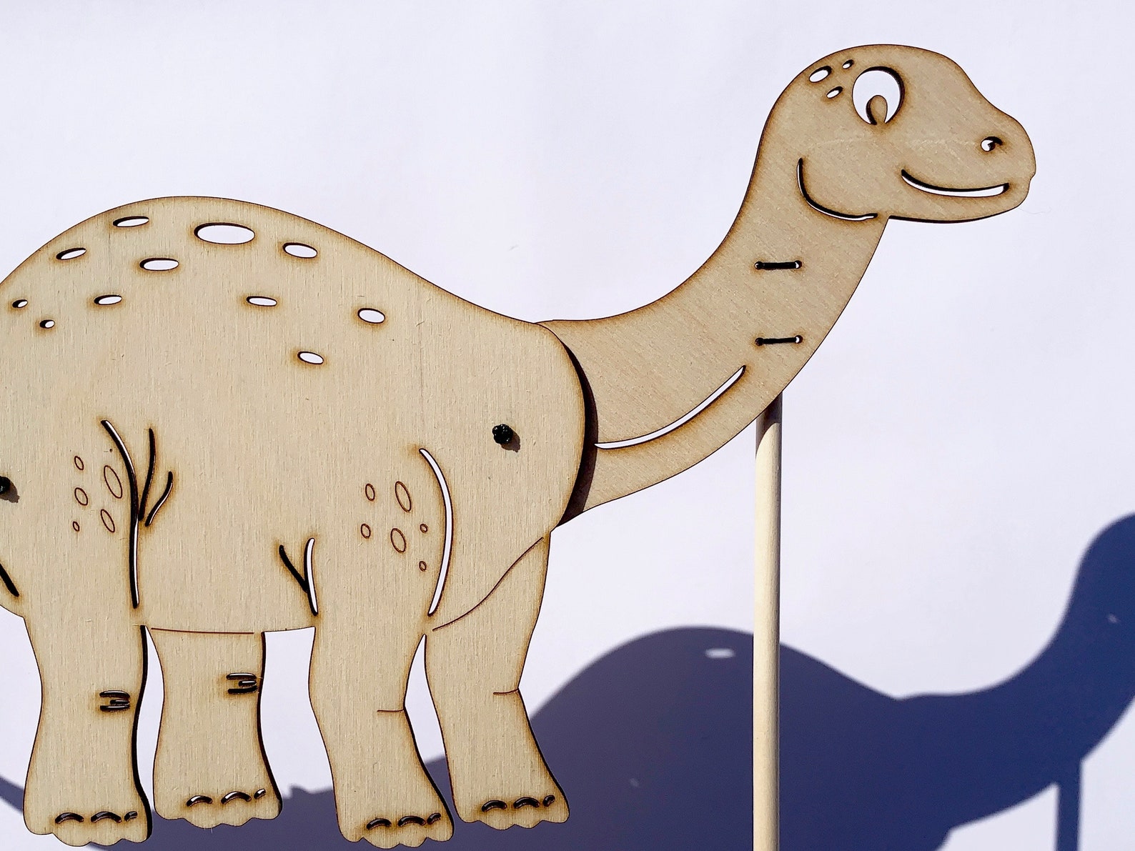 Brontosaurus Shadow Puppet, Wooden Laser Cut - Etsy