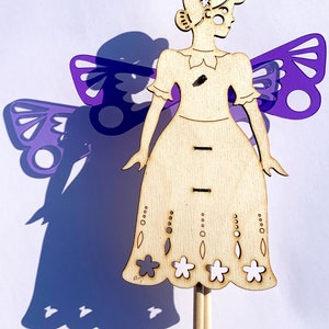 Fairy Shadow Puppet, Wooden Laser Cut - Etsy