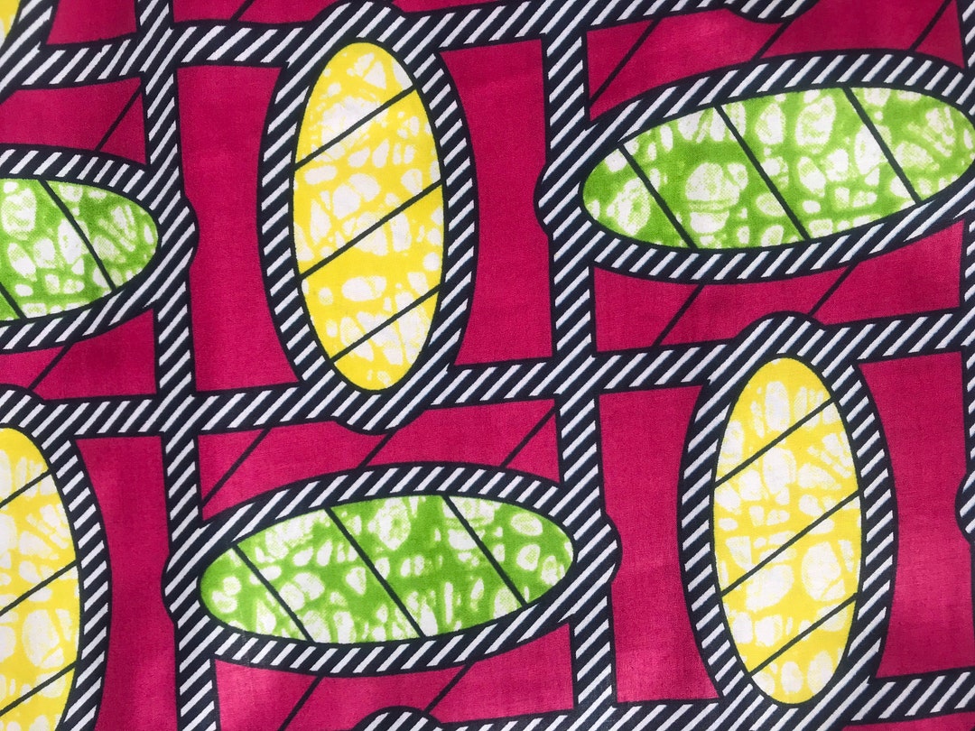 Pink African Fabric/ African Fabric/ - Etsy