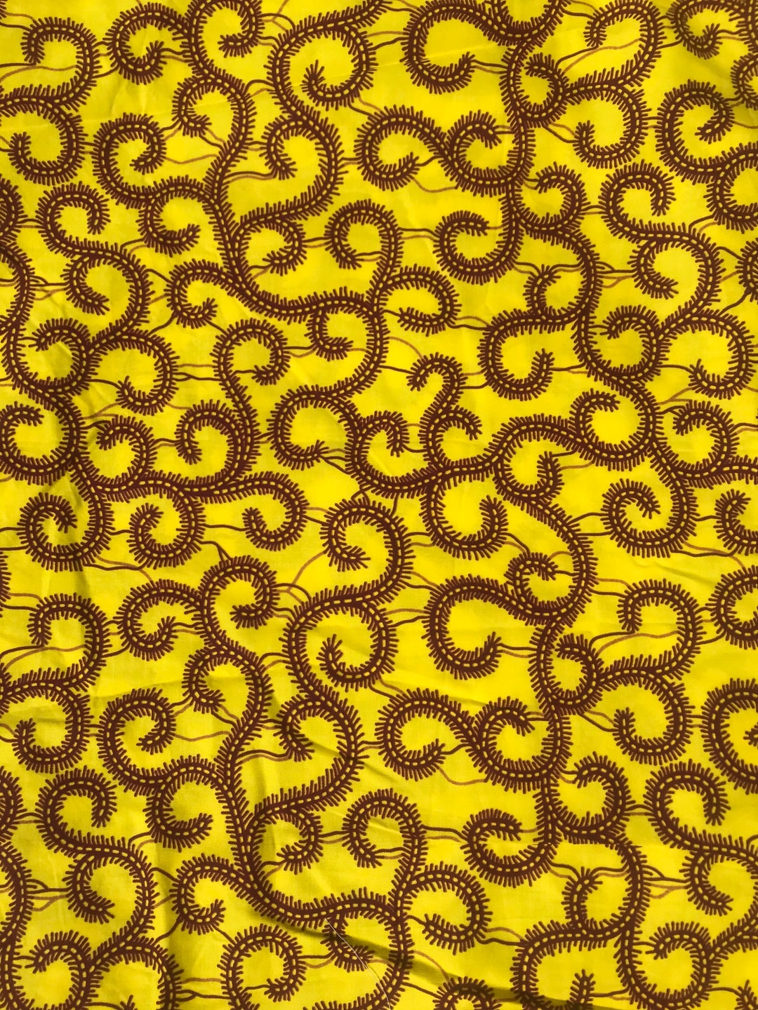 Yellow African Fabric/ankara Wax/cotton Wax/veritable Wax - Etsy