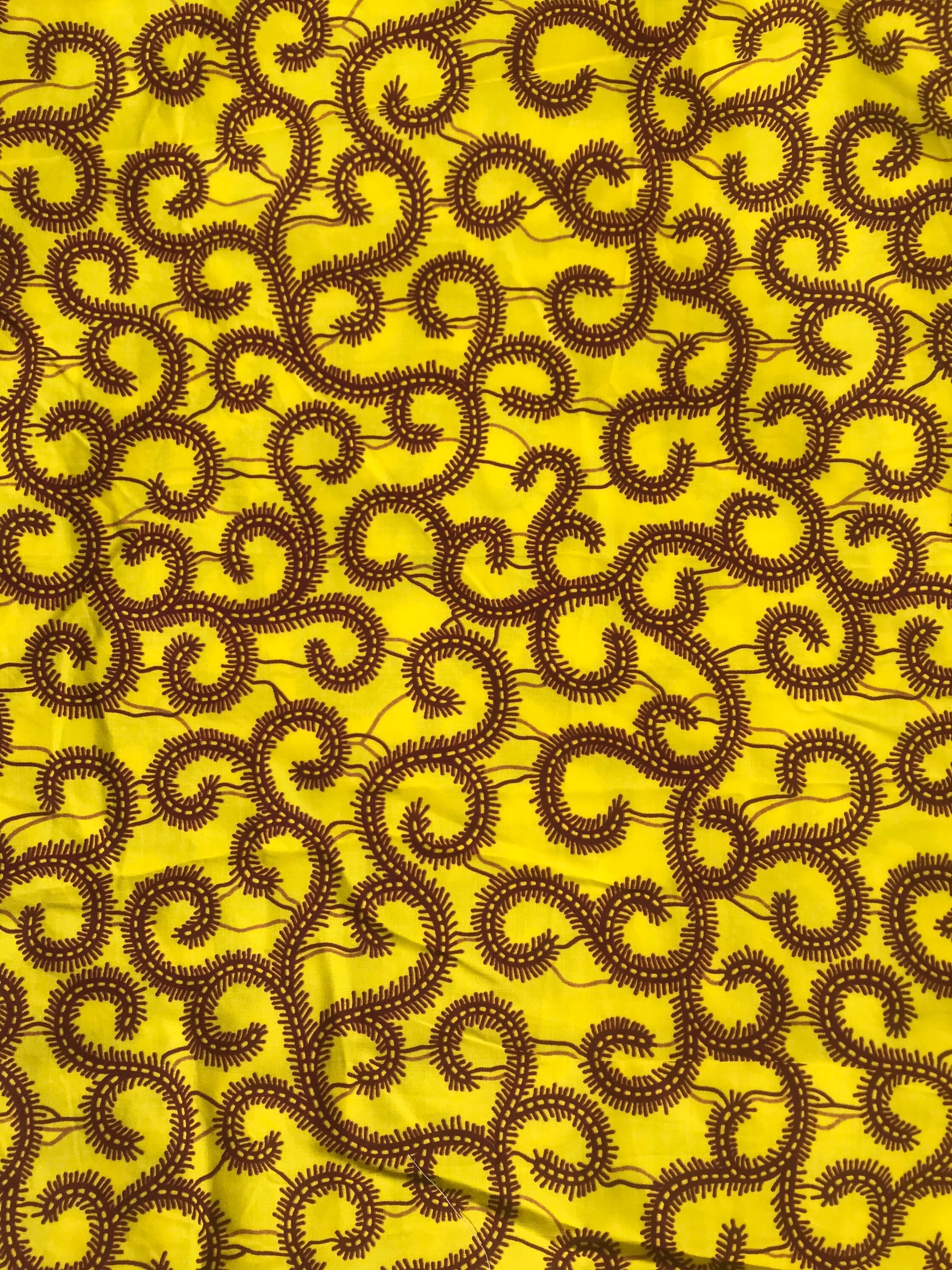 Yellow African Fabric/ankara Wax/cotton Wax/veritable Wax - Etsy