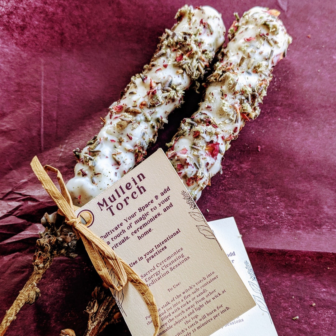 White Mullein Torches | Witch Candles - Etsy