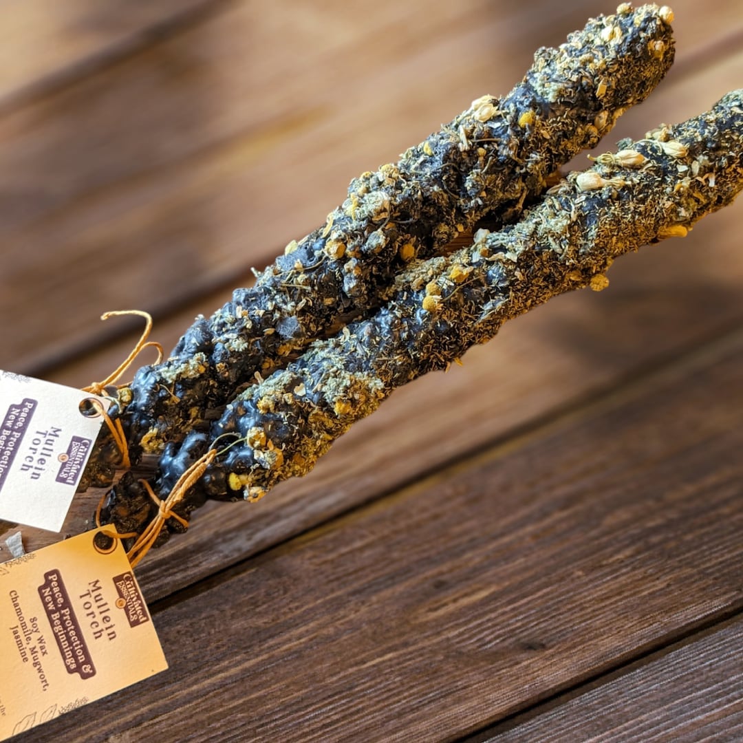 Black Mullein Torches | Witch Candles - Etsy
