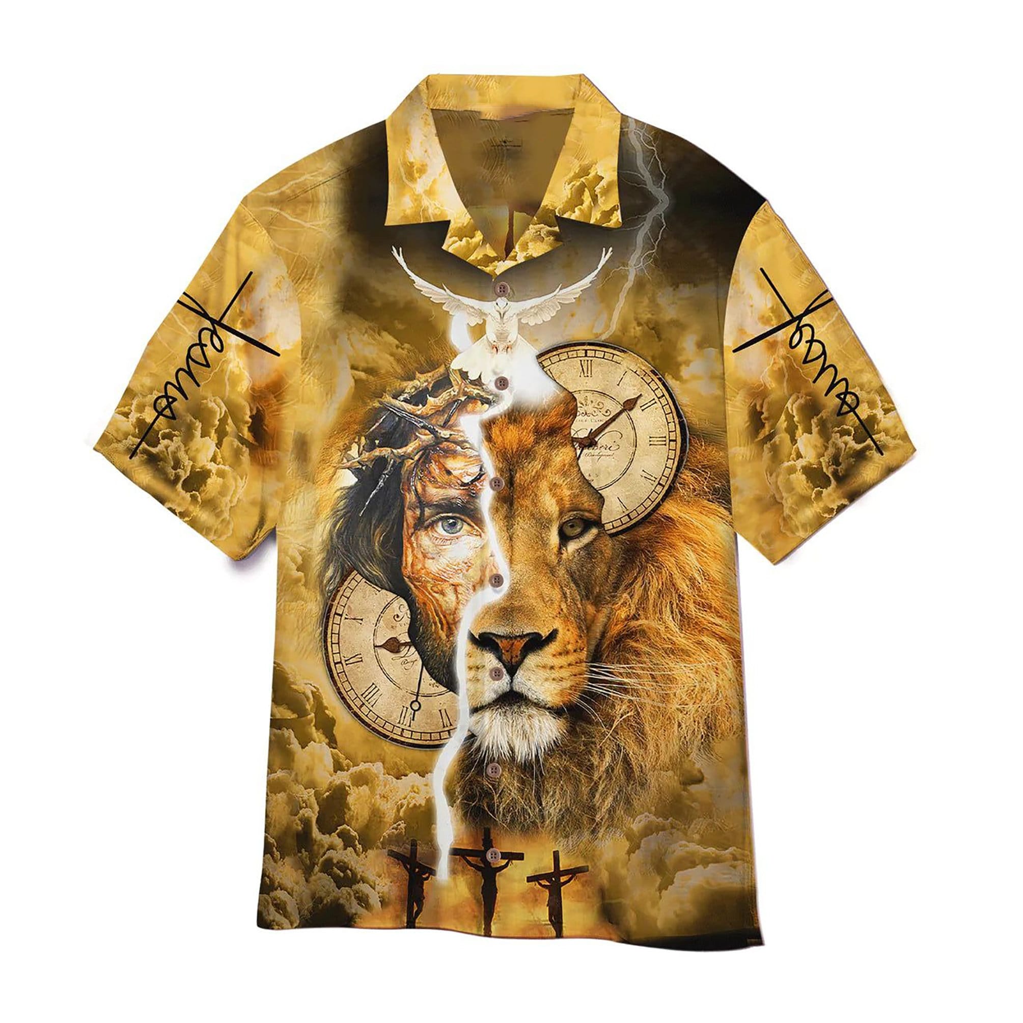 Easter Day Christian Jesus Lion Aloha Hawaiian Shirts sold by Amalea ...