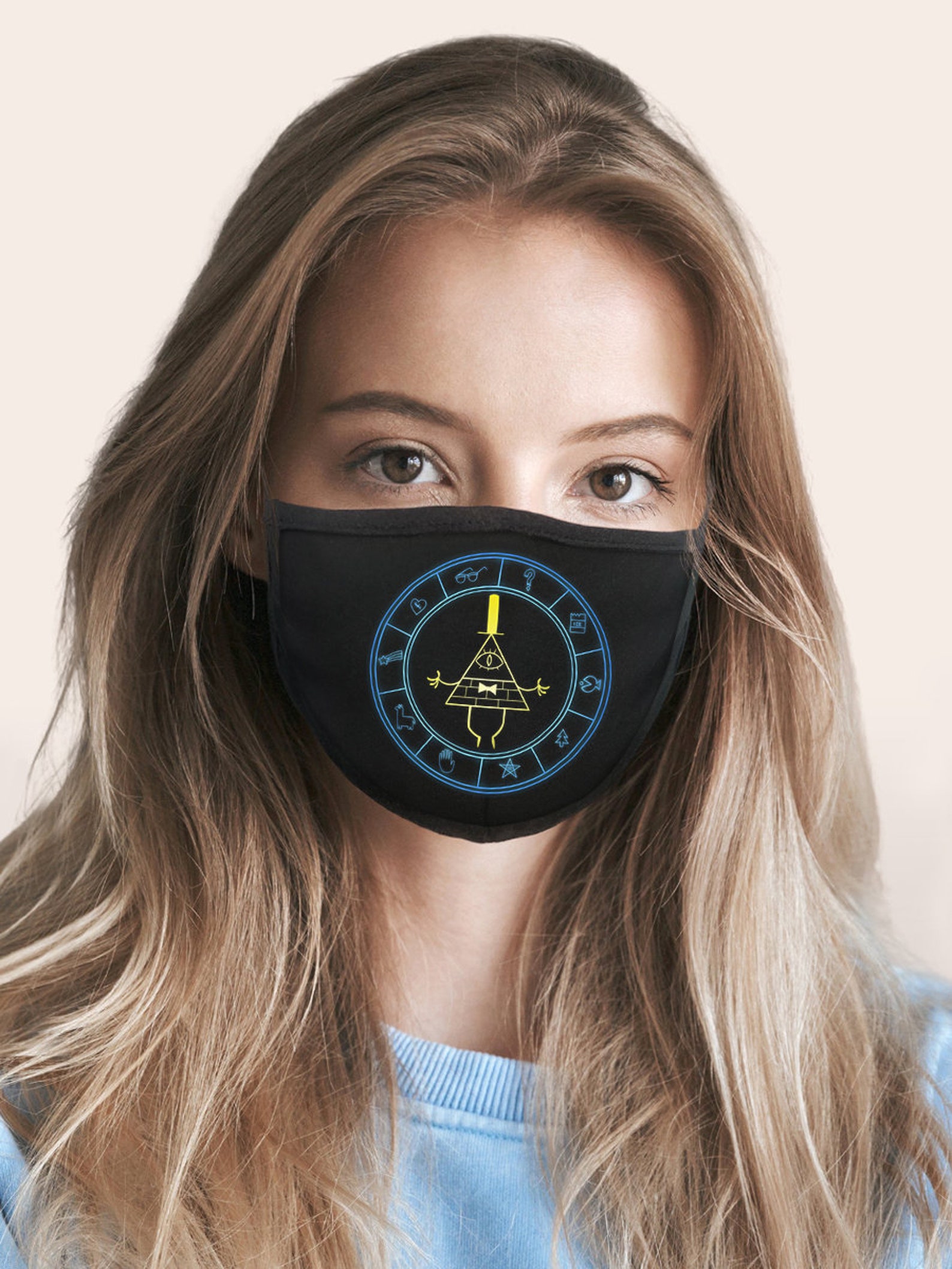 Bill Cipher Gravity Falls Face Mask Very Comfortable Fashion | Etsy