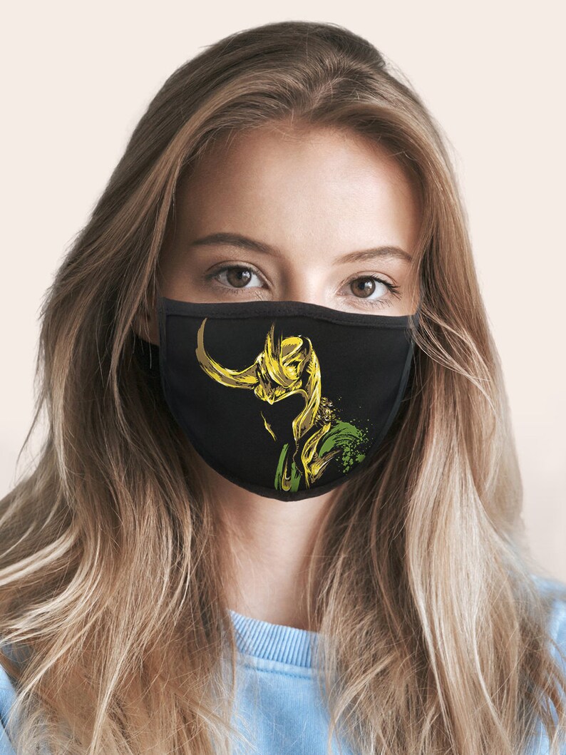 Loki Face Mask Avengers Marvel Mask Very Comfortable | Etsy