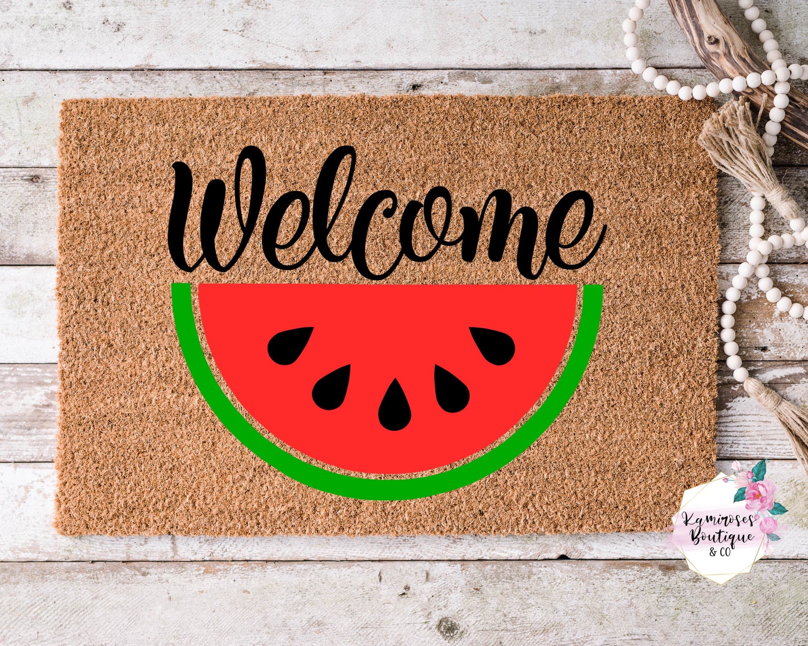 Welcome Watermelon Custom Doormat Personalized Decor Front - Etsy