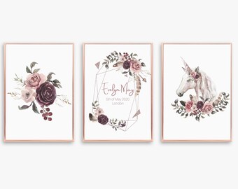 Personalized Nursery Print Nursery Decor New Baby Gift - Etsy