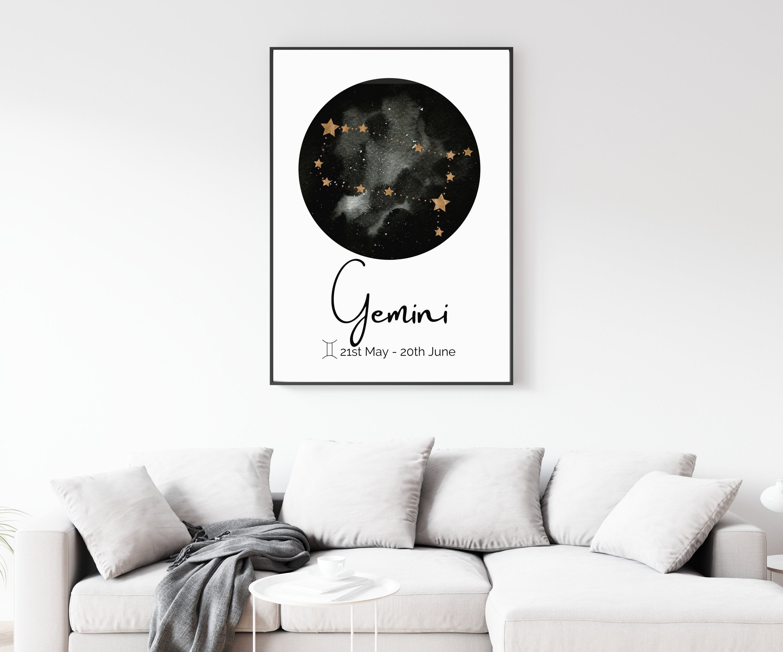 Gemini Print Star Sign Print Horoscope Decor Astrology - Etsy