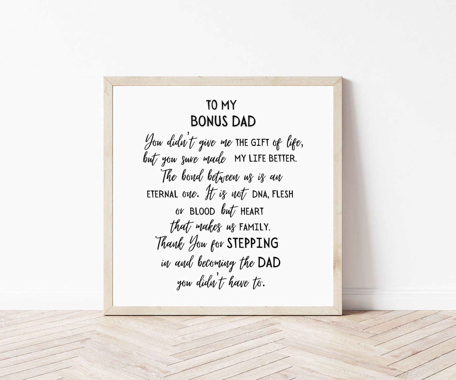 Thank You for Stepping in Print Step Dad Fathers Day Gift - Etsy