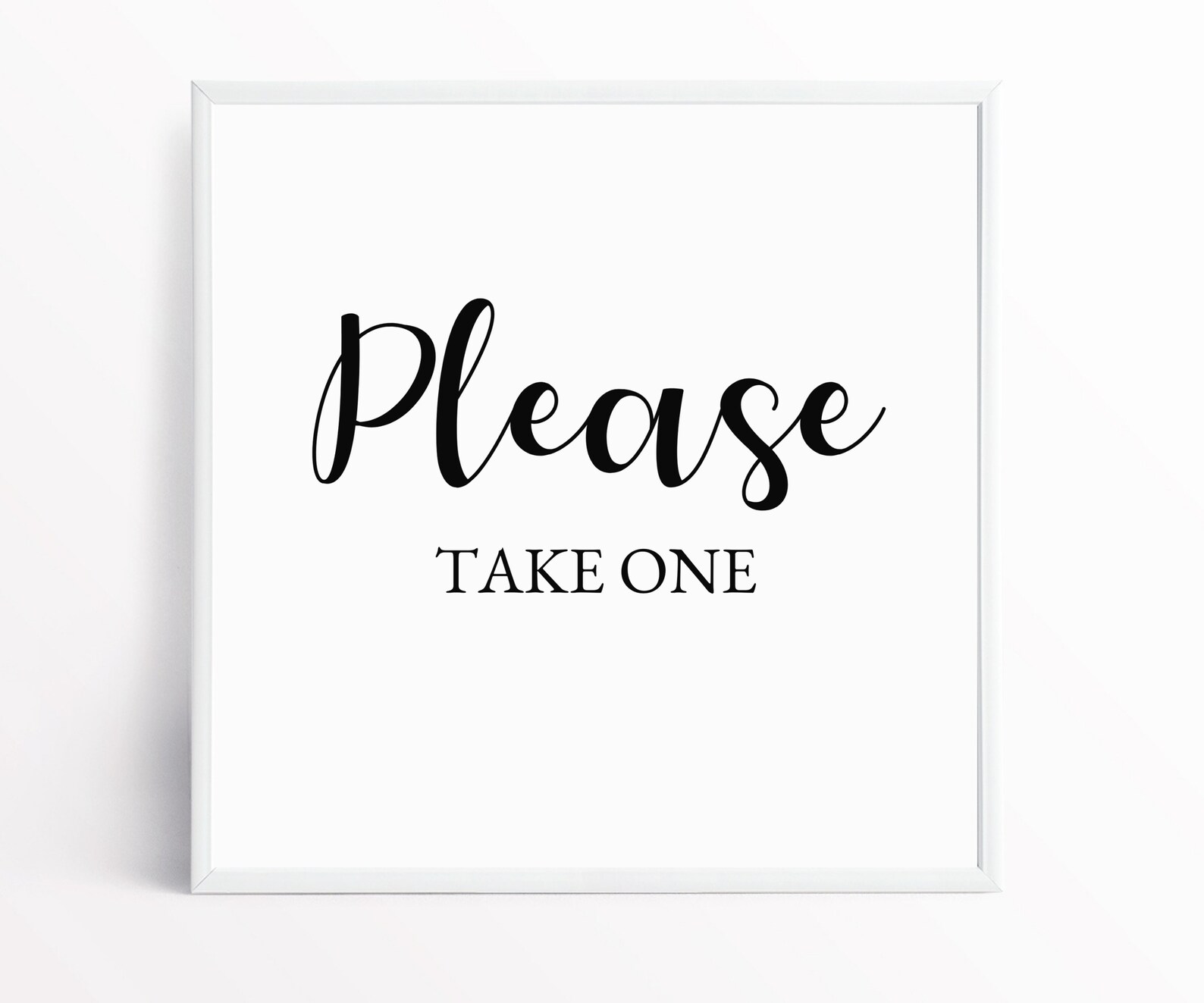 Wedding Sign Please Take One Sign Printable Wedding - Etsy