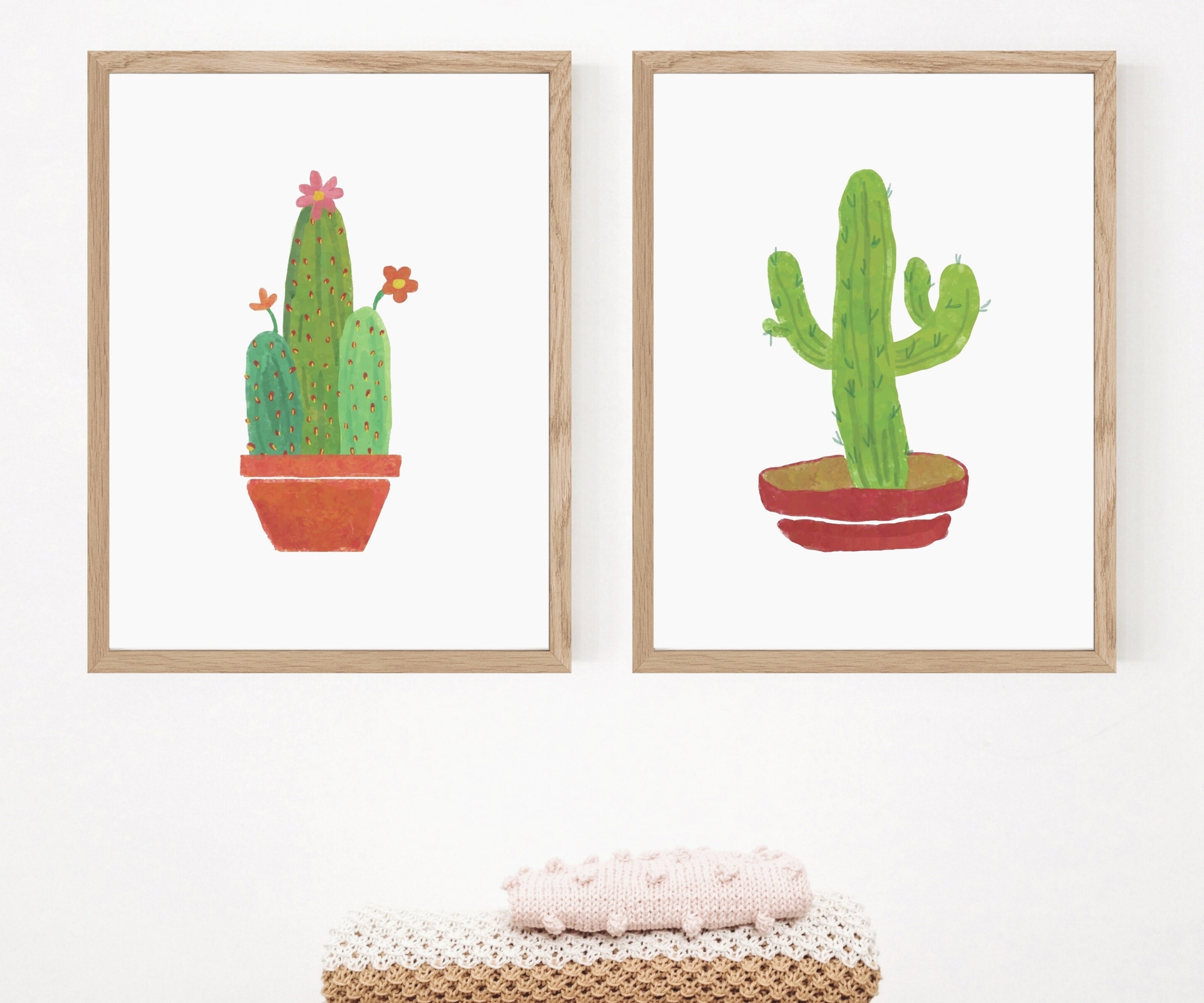 Set of 6 Watercolor Cactus Print Cactus Art Print Gallery | Etsy