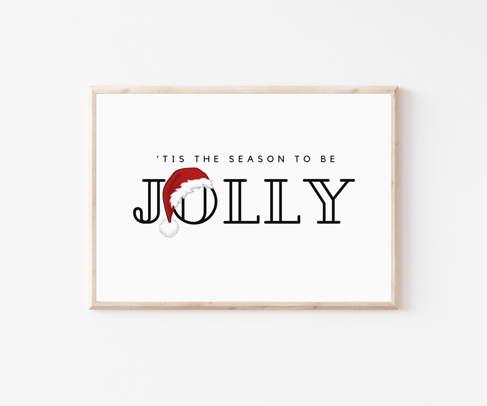 Santa Print Christmas Wall Decor Christmas Printable Cute | Etsy