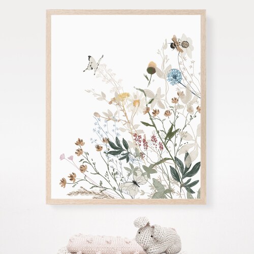 Wildflower Print Floral Instant Art Printable Art Floral - Etsy