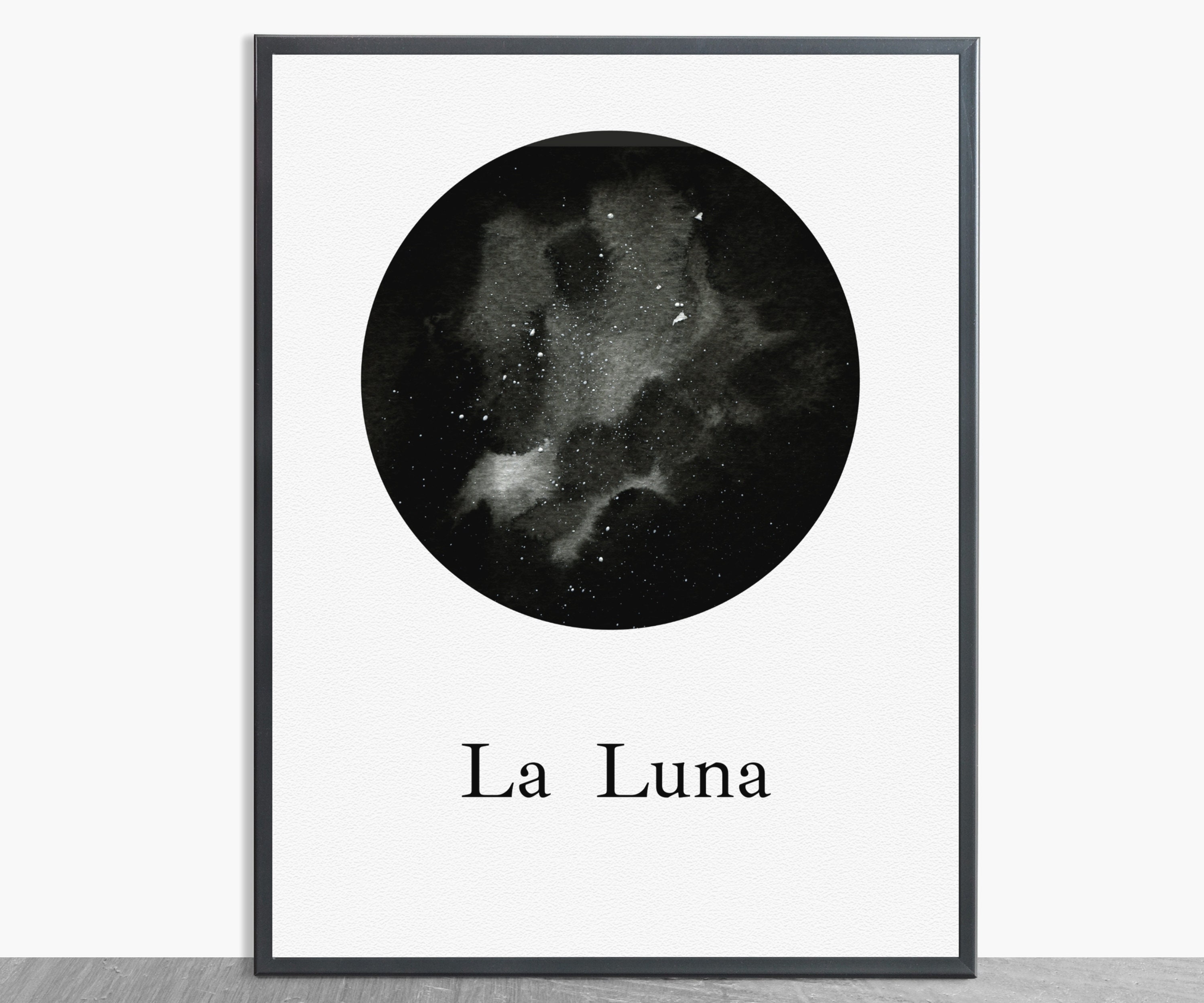 La Luna Print Home Decor Moon Wall Art Printable Wall Art | Etsy