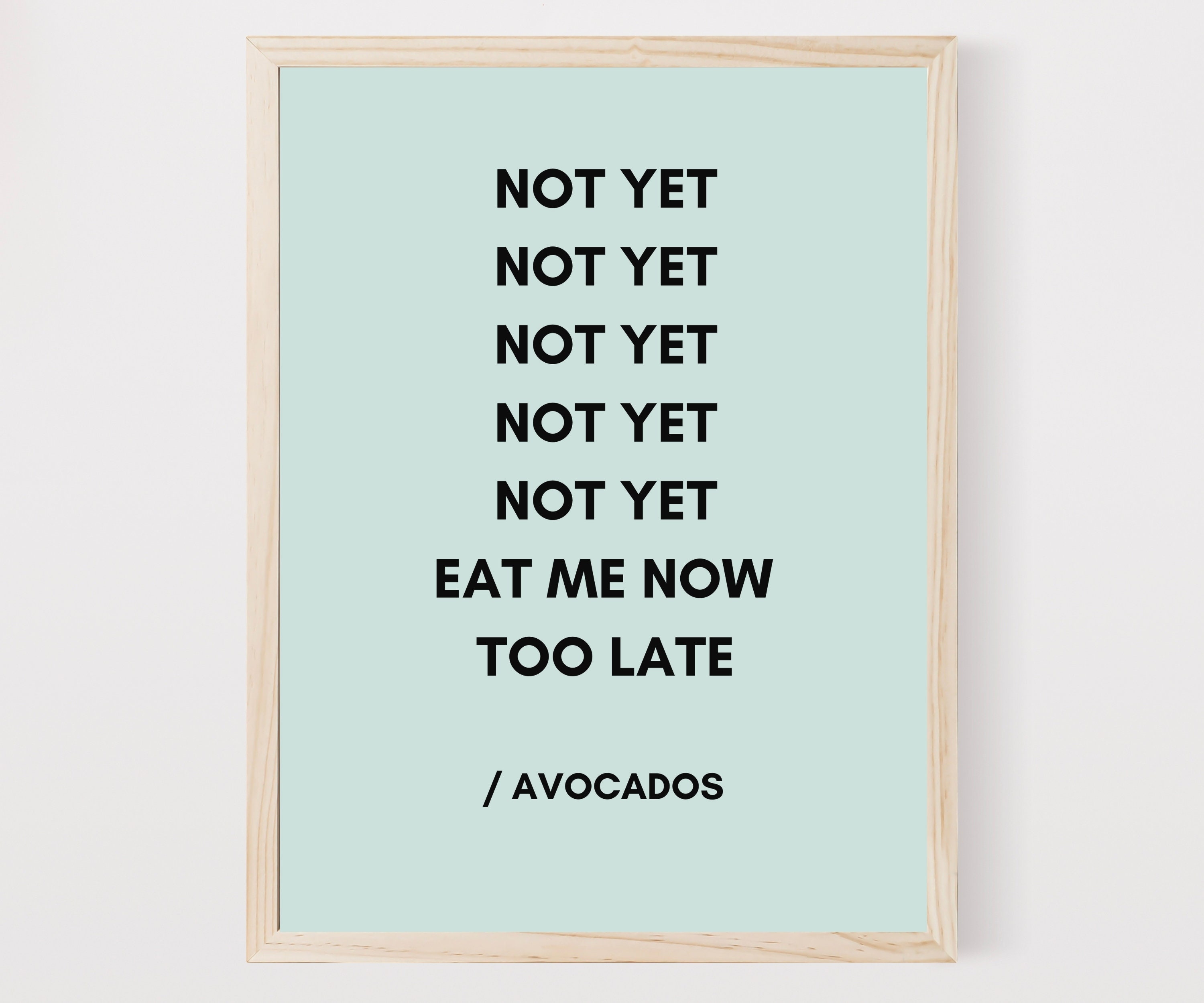 Funny Avocado Print Kitchen Wall Art Avocado Poster Digital | Etsy